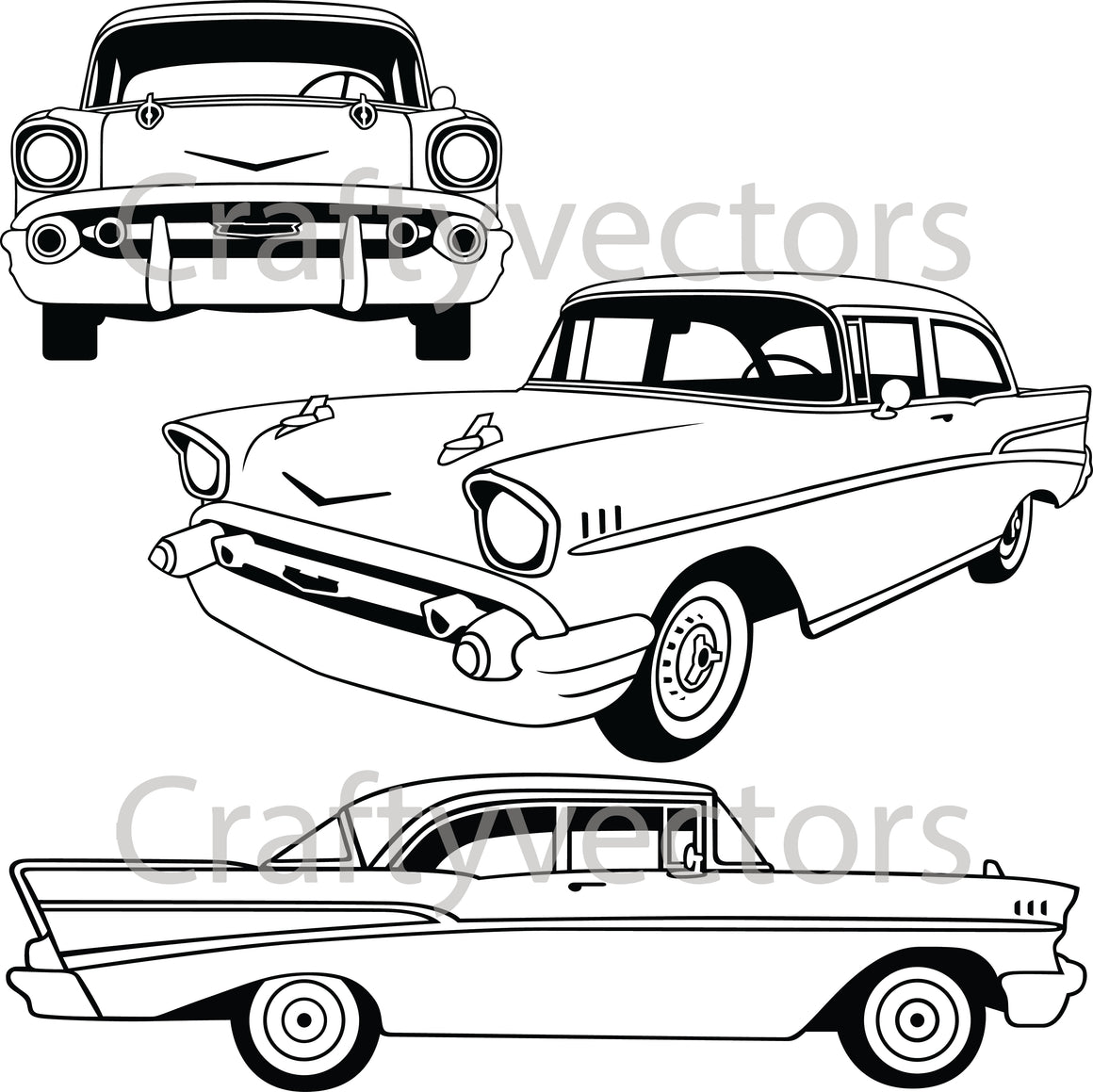 Chevrolet Car Vector Cut Files | SVG, DXF, PNG JPEG & EPS – Crafty Vectors