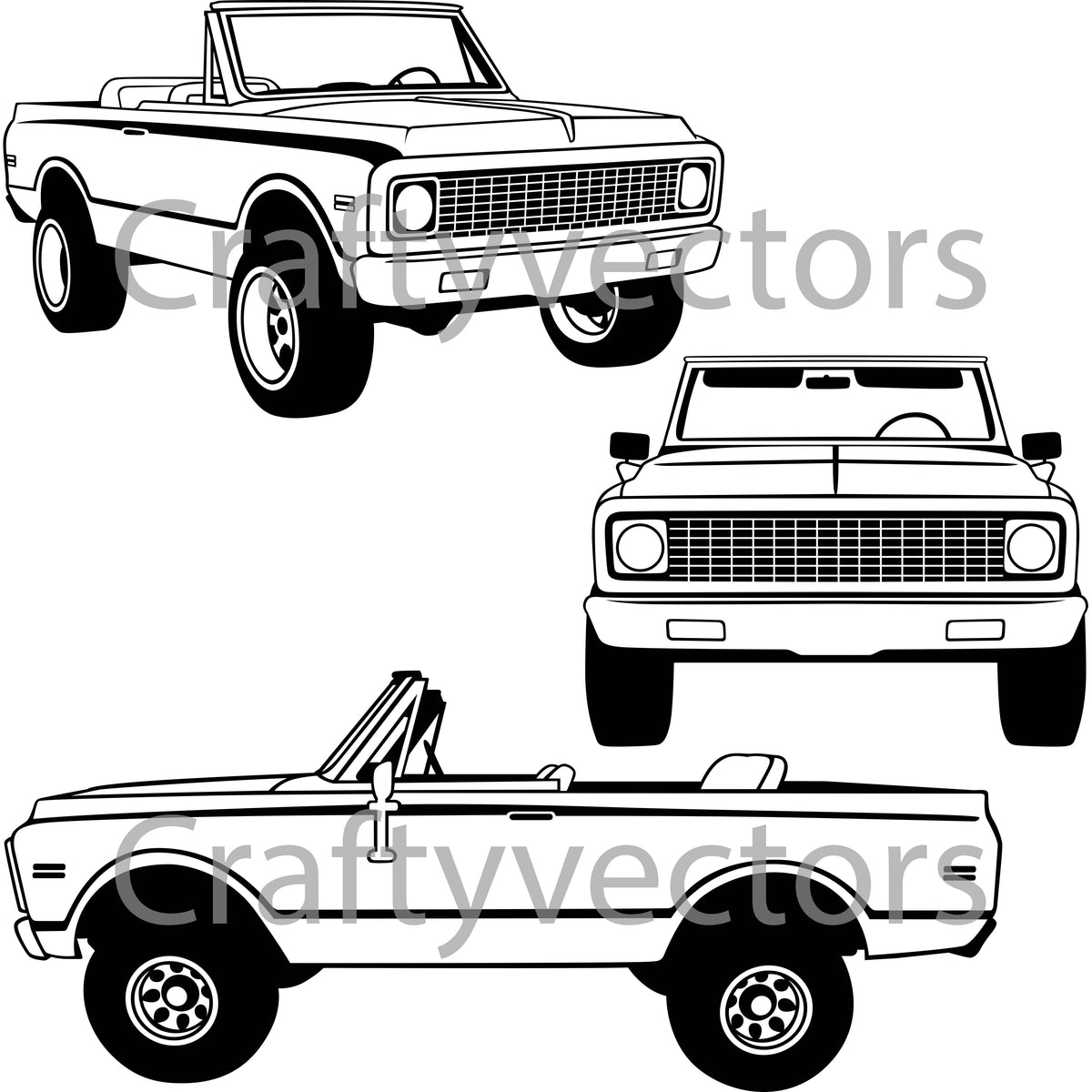Chevrolet Blazer 1972 Vector – Crafty Vectors