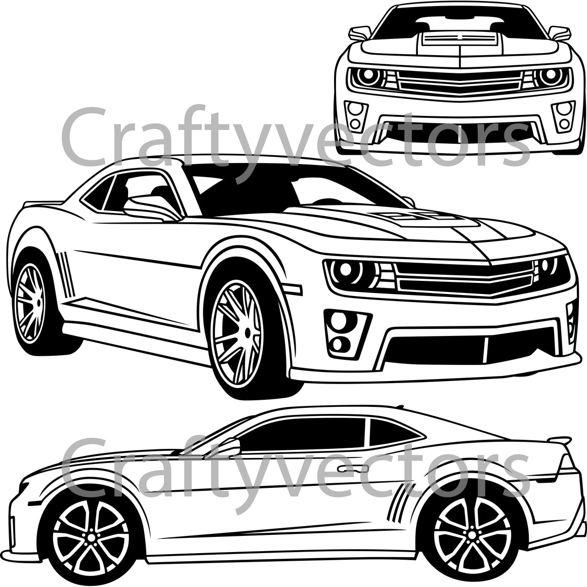 Chevrolet Car Vector Cut Files | SVG, DXF, PNG JPEG & EPS – Crafty Vectors