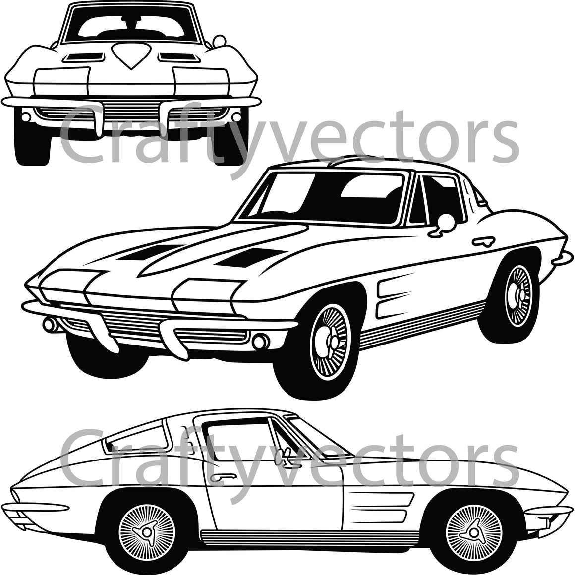 Chevrolet Car Vector Cut Files | SVG, DXF, PNG JPEG & EPS – Crafty Vectors