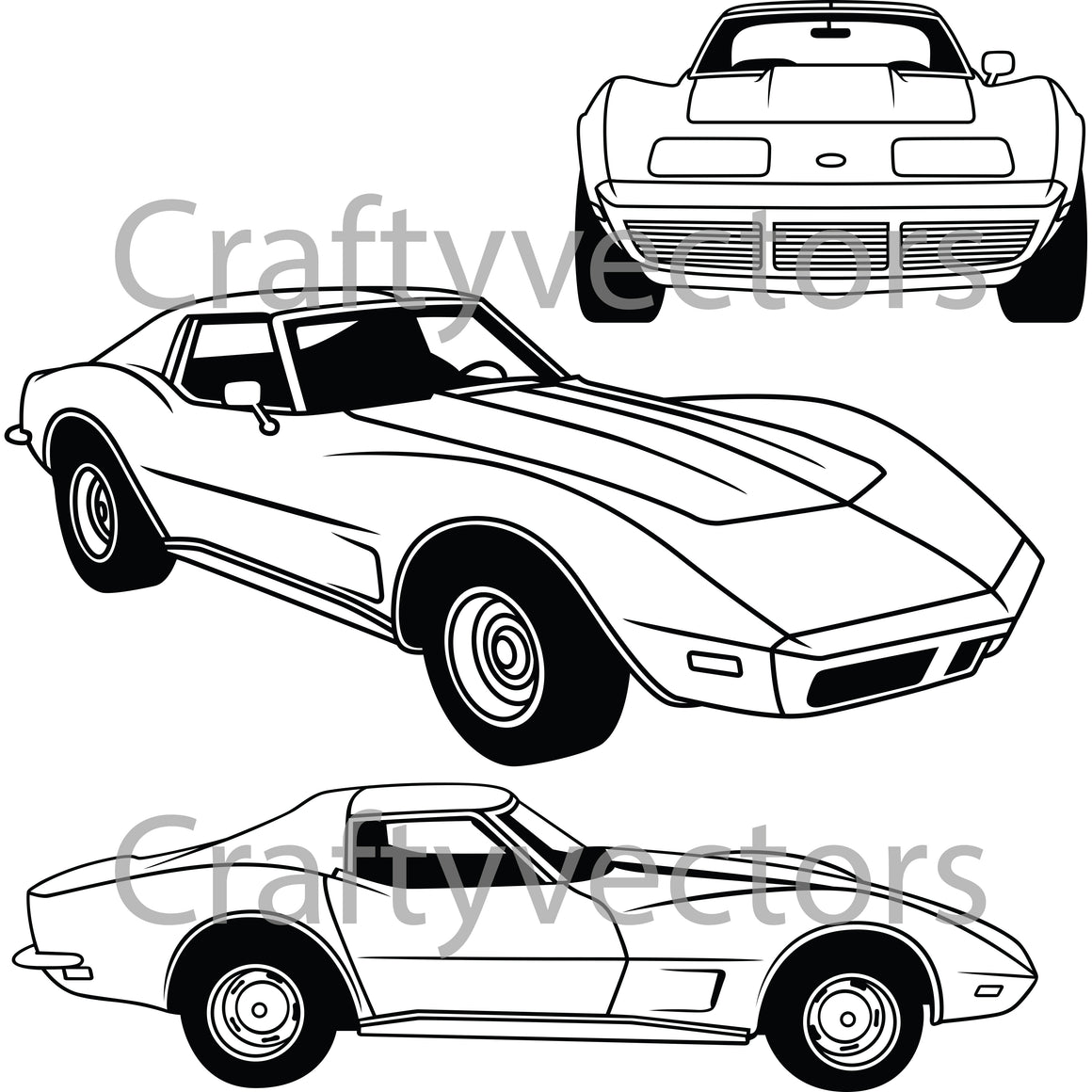 Chevrolet Car Vector Cut Files | SVG, DXF, PNG JPEG & EPS – Crafty Vectors