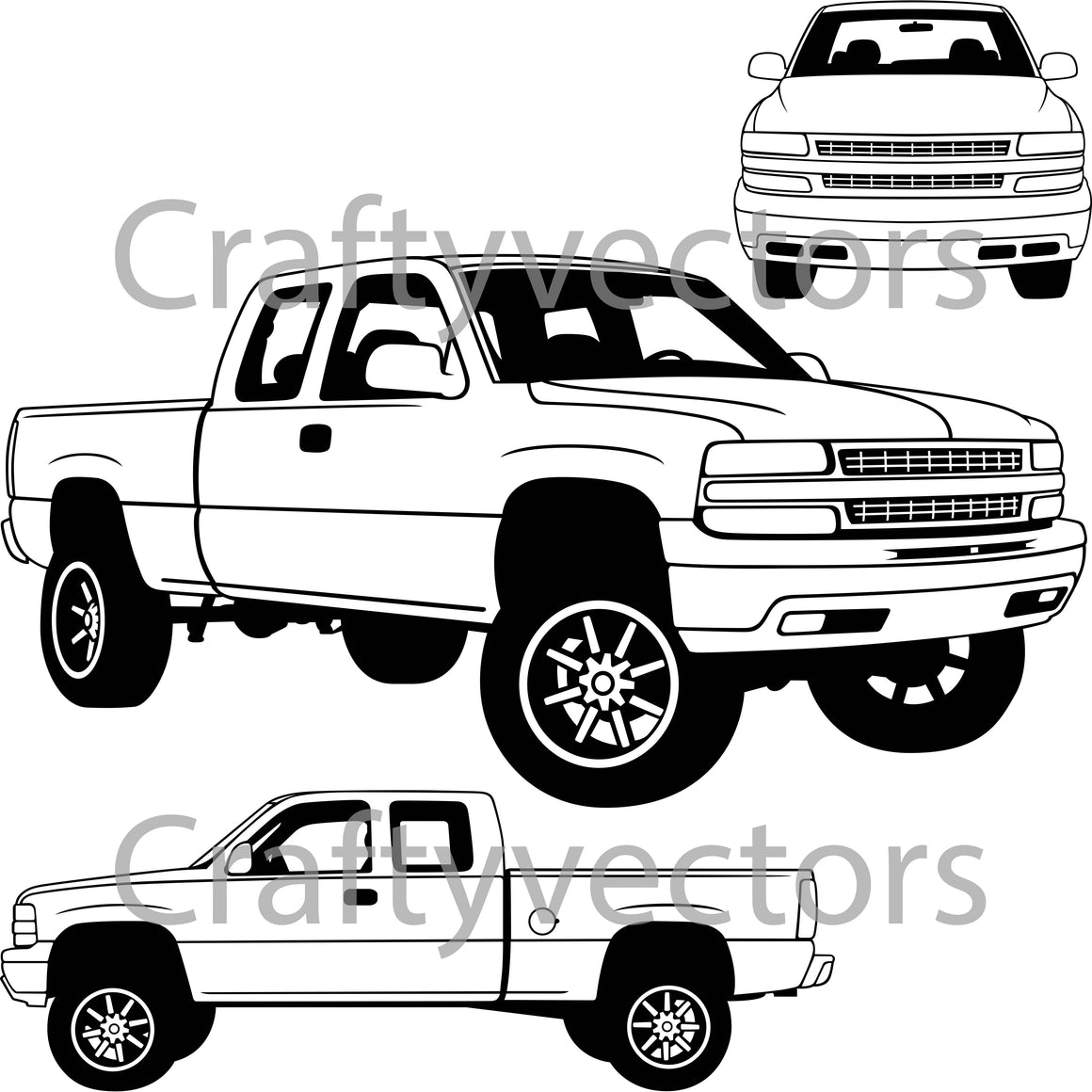 Car Vector Cut Files | SVG, DXF, PNG JPEG & EPS – Crafty Vectors