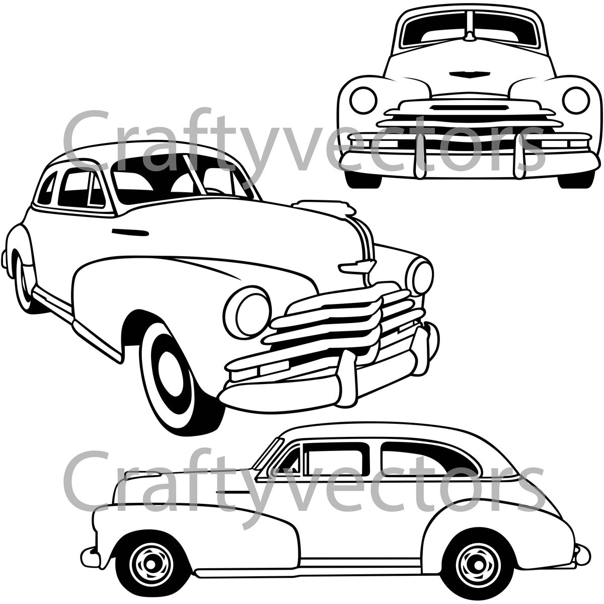 Chevrolet Fleetmaster 1947 Vector – Crafty Vectors