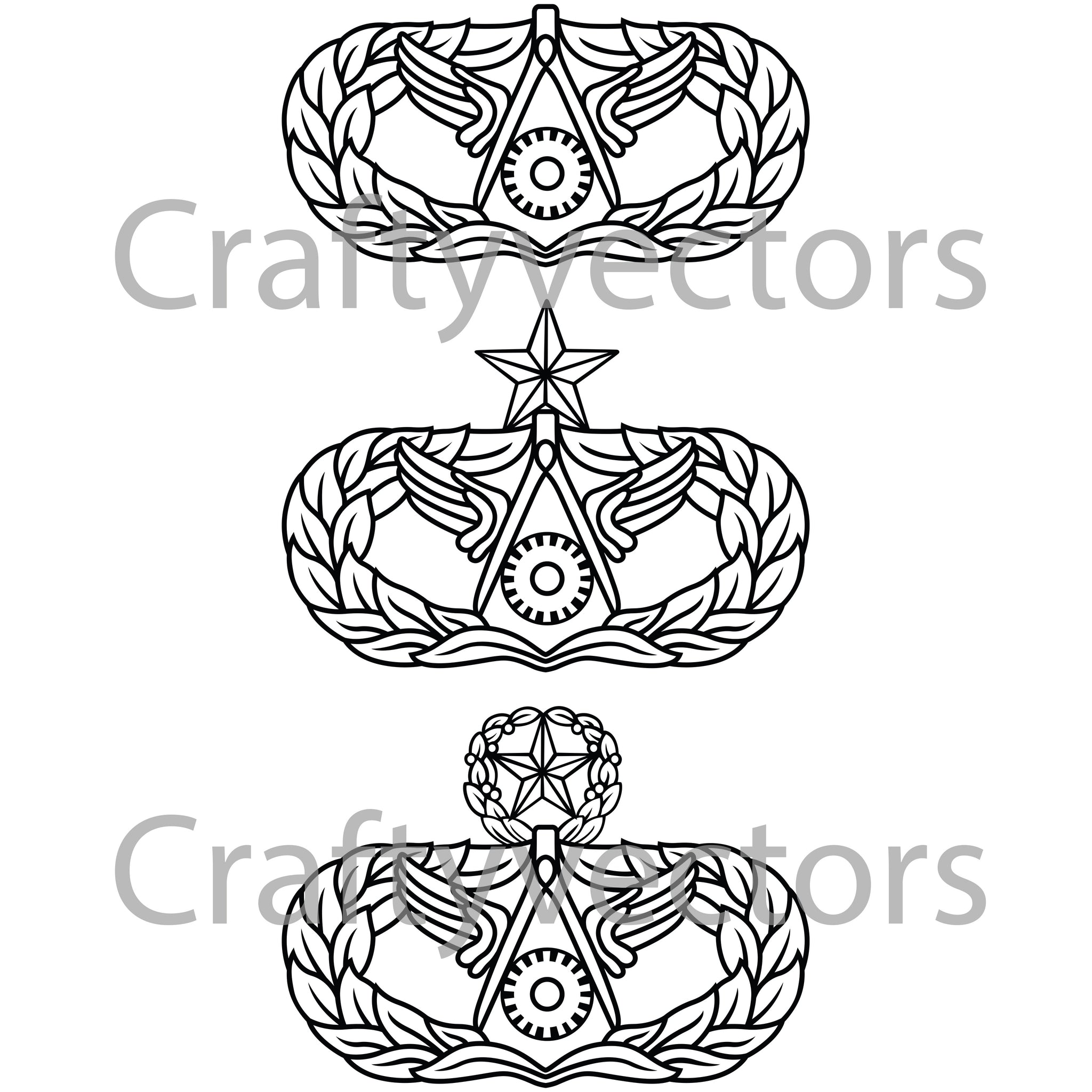 Air Force Civil Engineering Occupational Badge Vector File – Crafty Vectors