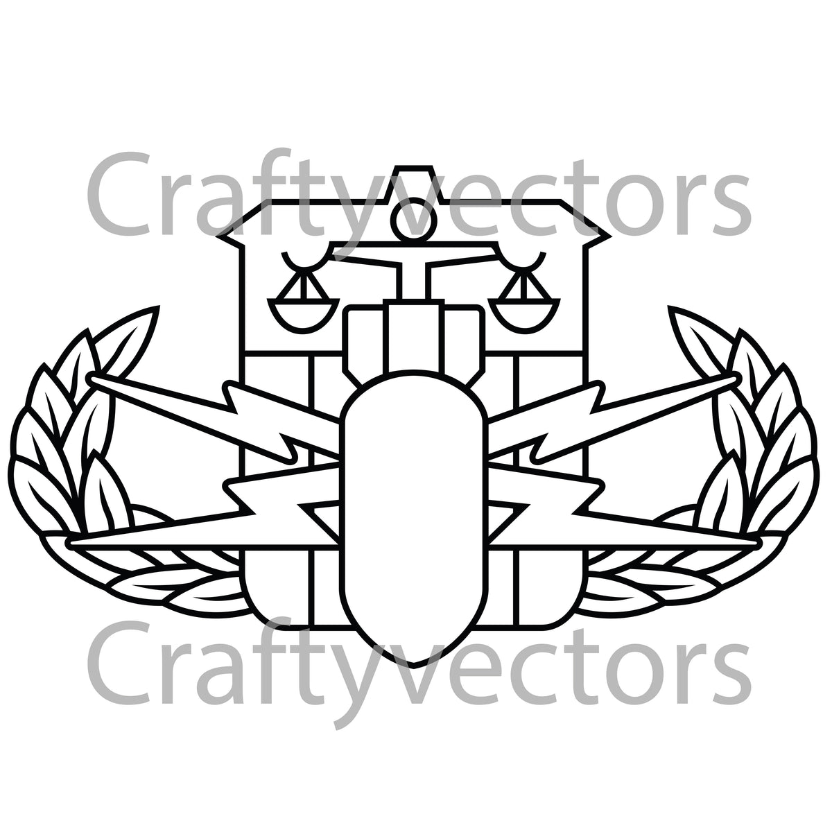 Civilian EOD Badge Vector File – Crafty Vectors