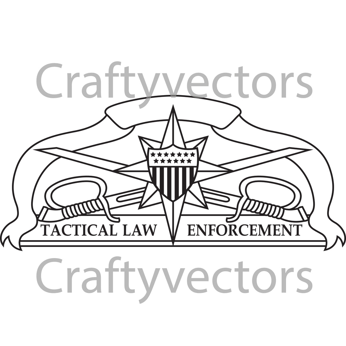 Coast Guard Tactical Law Enforcement Badge Vector File – Crafty Vectors