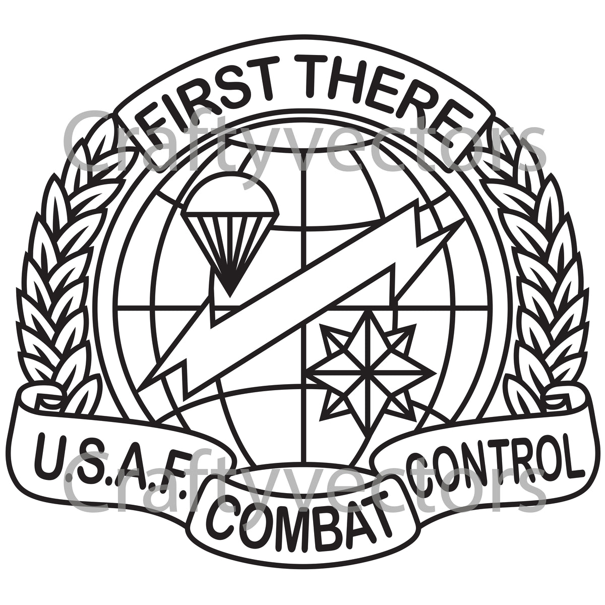 Air Force Combat Control Team Badge Vector File – Crafty Vectors
