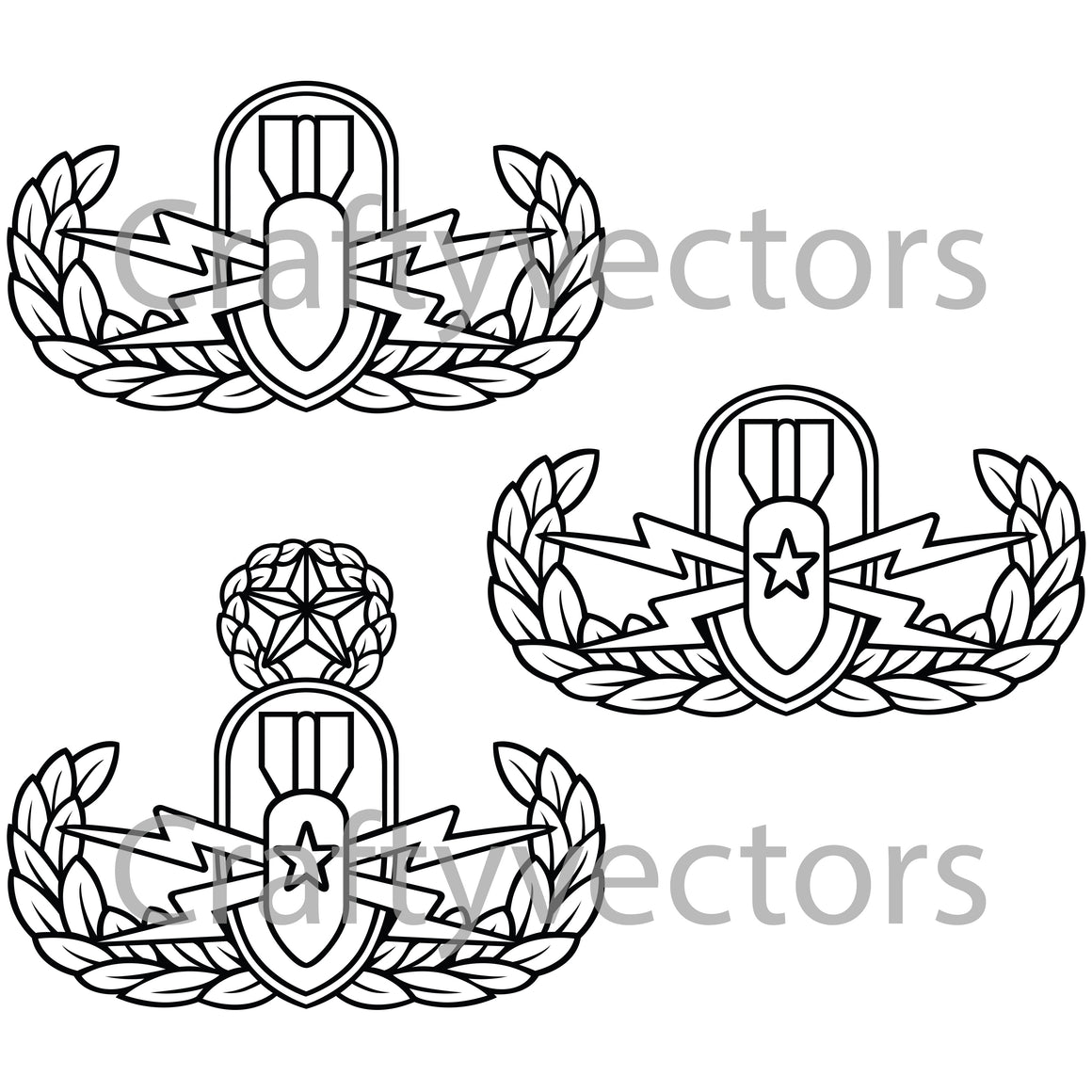 Civilian EOD Badge Vector File – Crafty Vectors