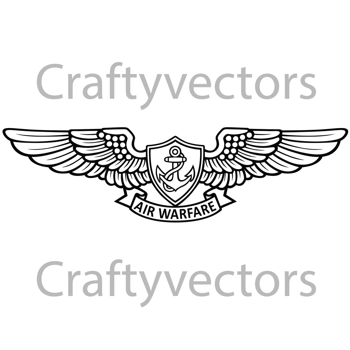 Navy Enlisted Aviation Warfare Specialist Badge Vector File – Crafty ...