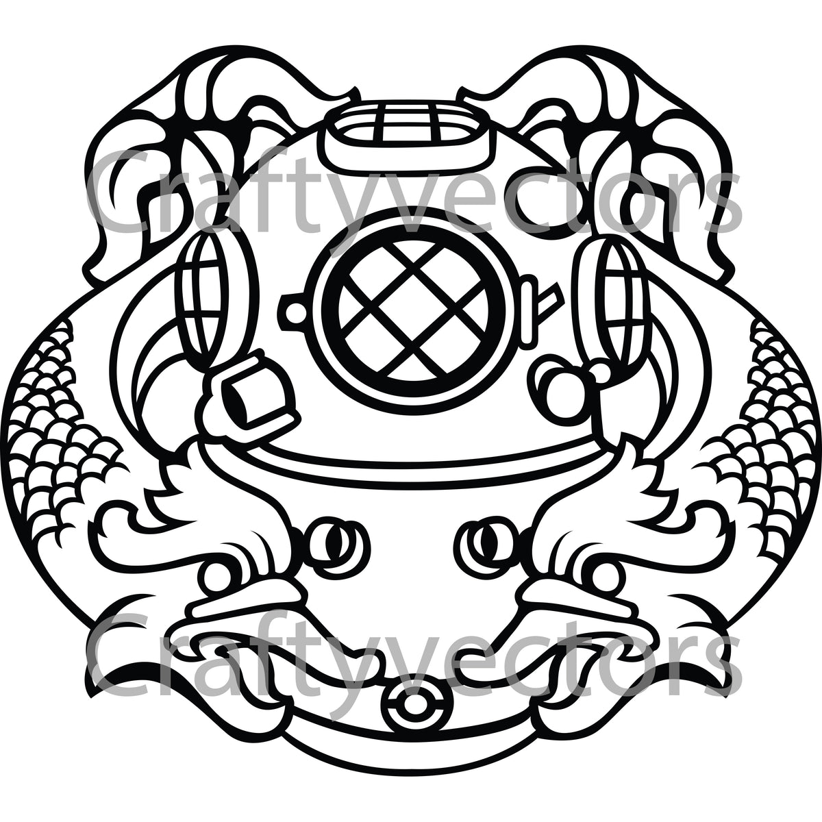 First Class Diver Insignia Vector File – Crafty Vectors
