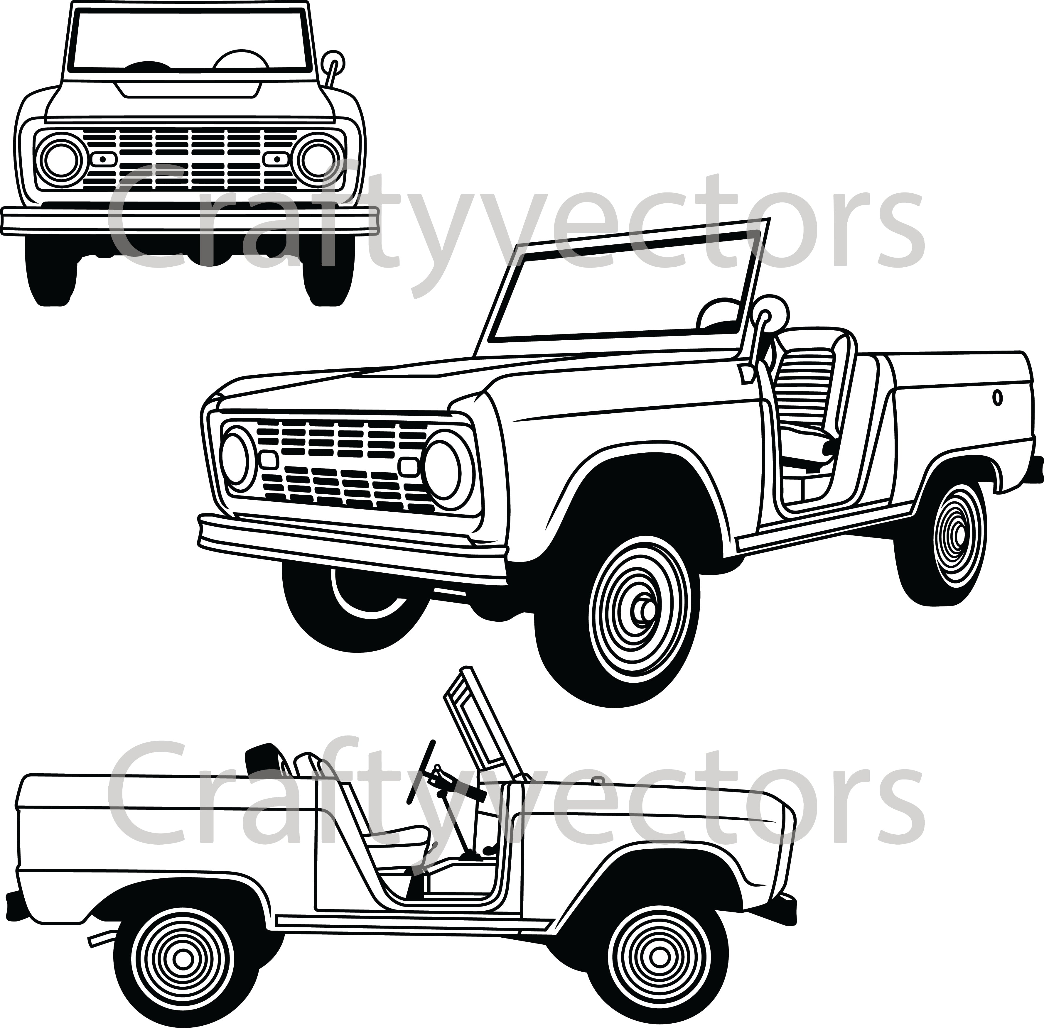 Dibujos Animados De Los Primeros Ford Bronco