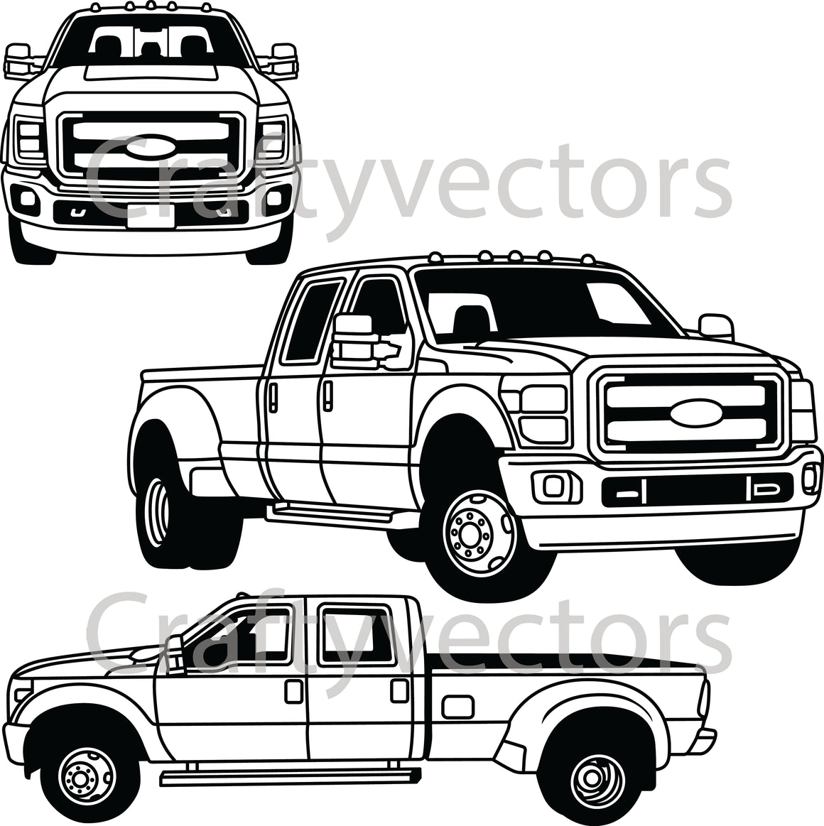 Ford F350 2016 Vector – Crafty Vectors