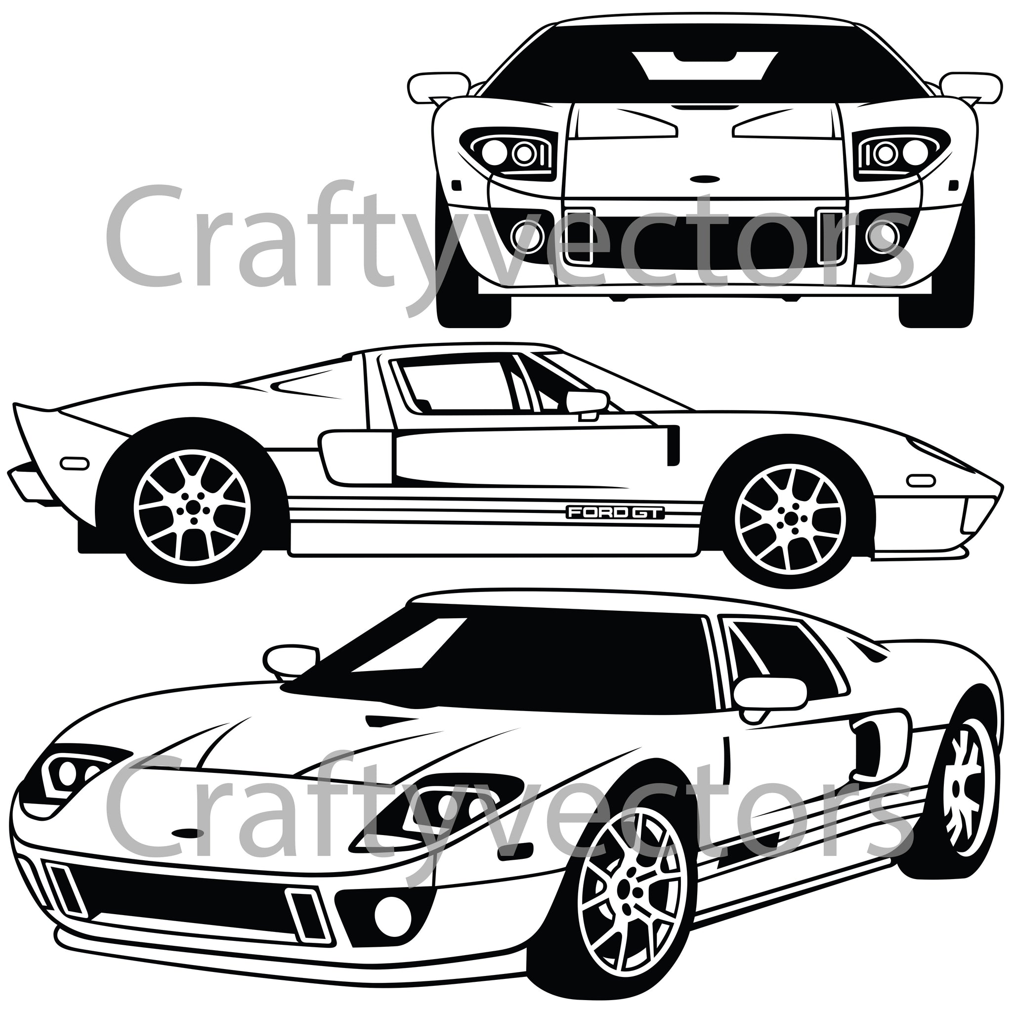 Ford GT 2005 to 2006 Vector – Crafty Vectors
