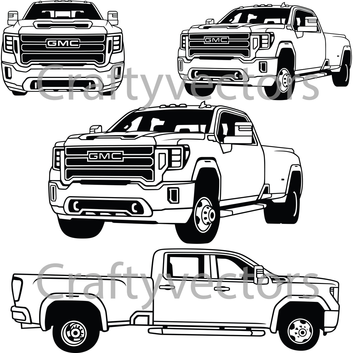 GMC 2020 Sierra Denali Vector – Crafty Vectors