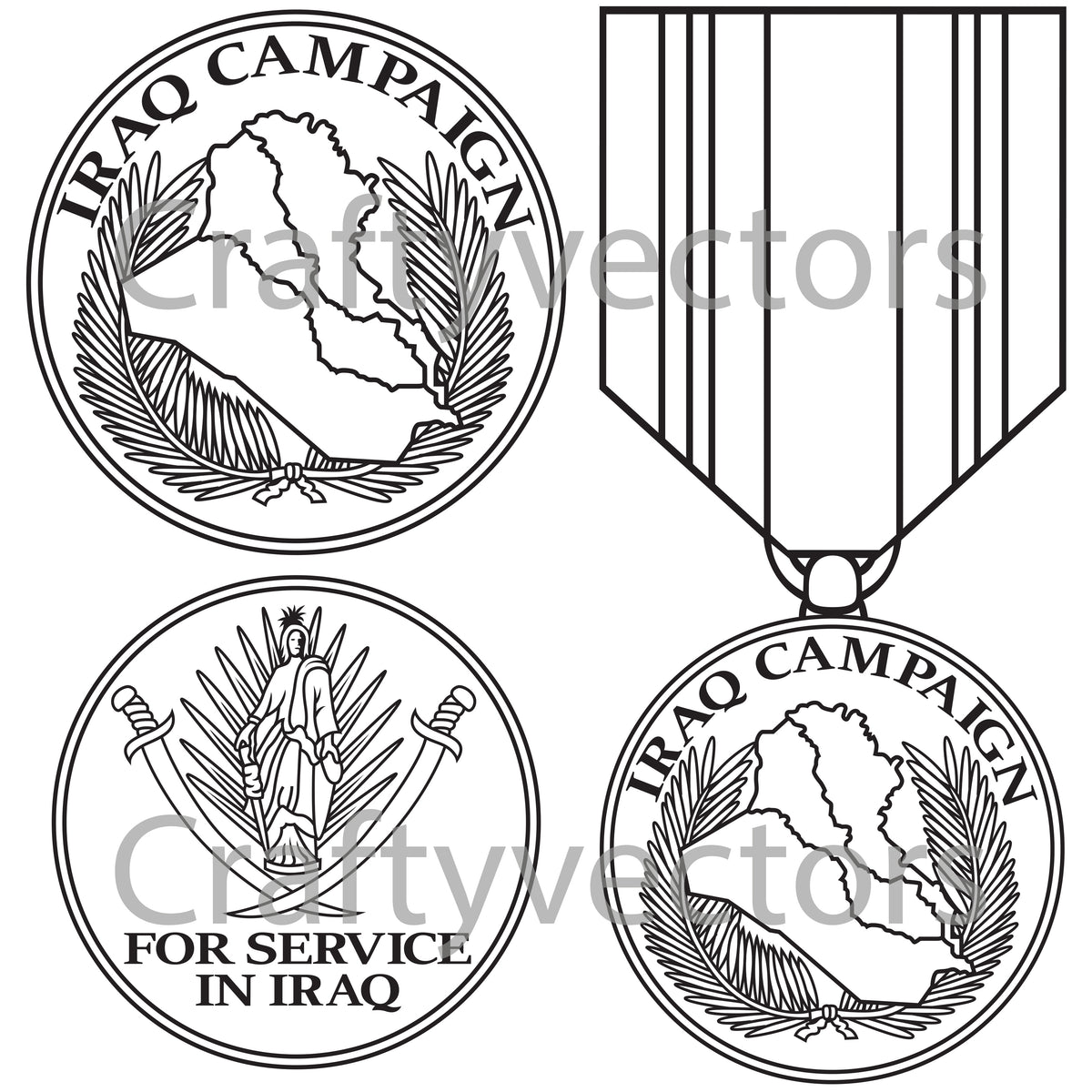 Iraq Campaign Medal Vector File – Crafty Vectors