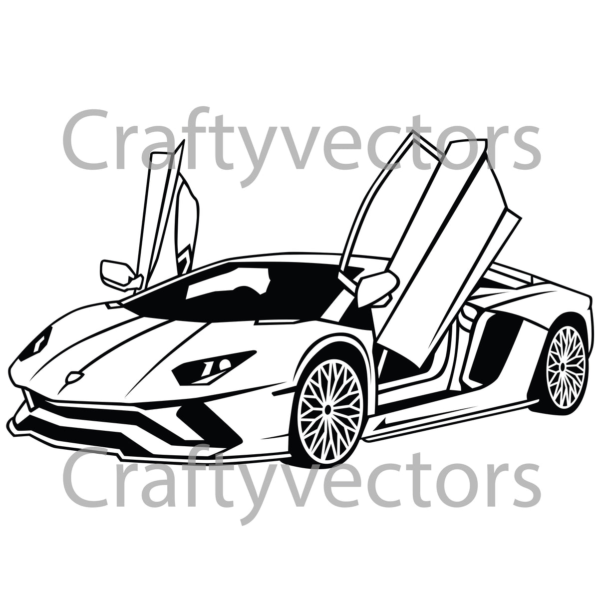 Lamborghini Aventador Vector – Crafty Vectors