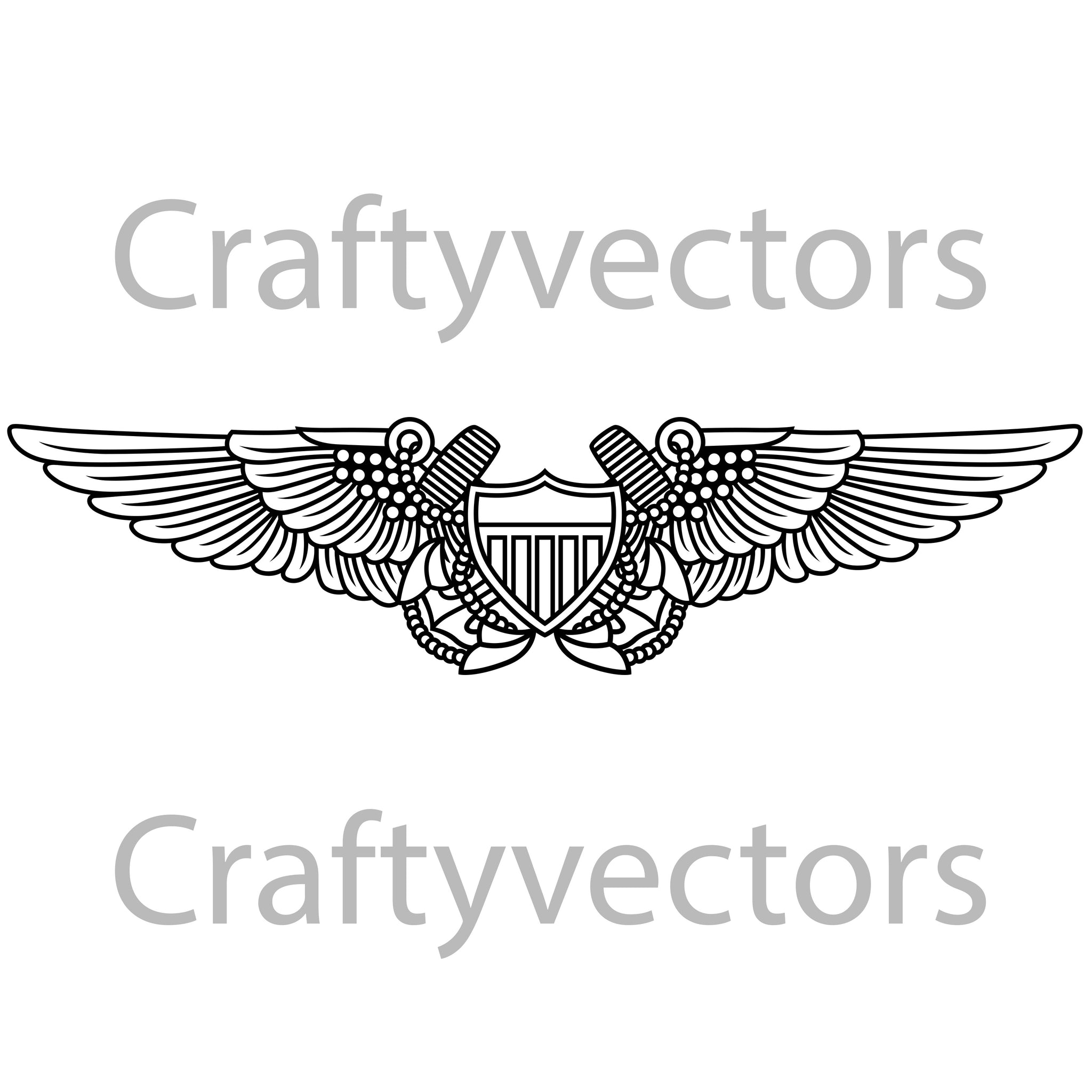Navy Flight Officer Badge Vector File – Crafty Vectors