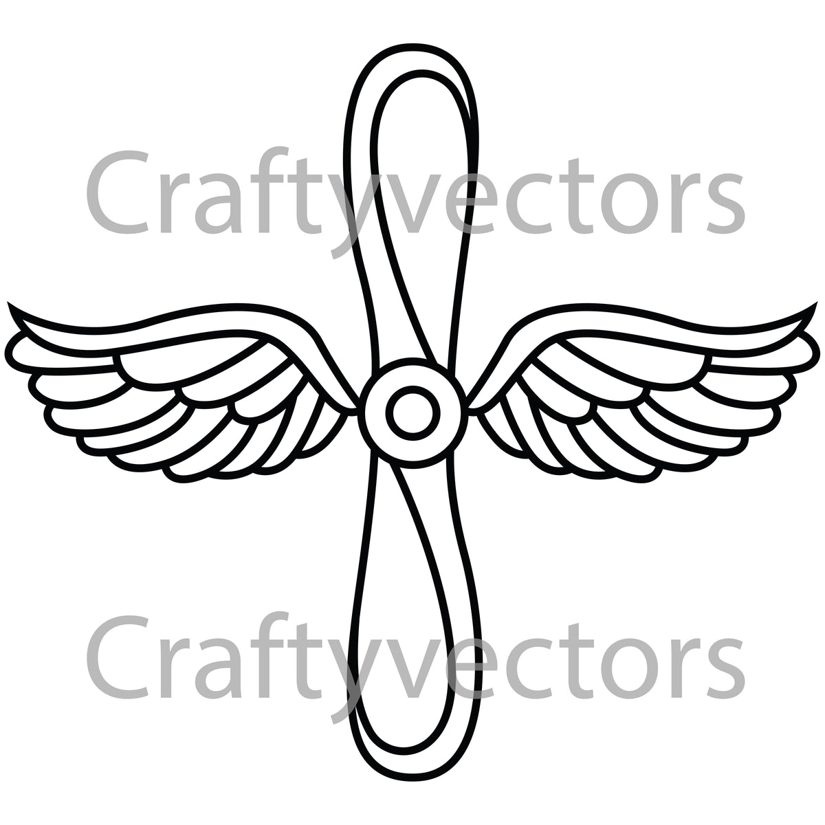 Navy Prop and Wings Badge Vector File – Crafty Vectors