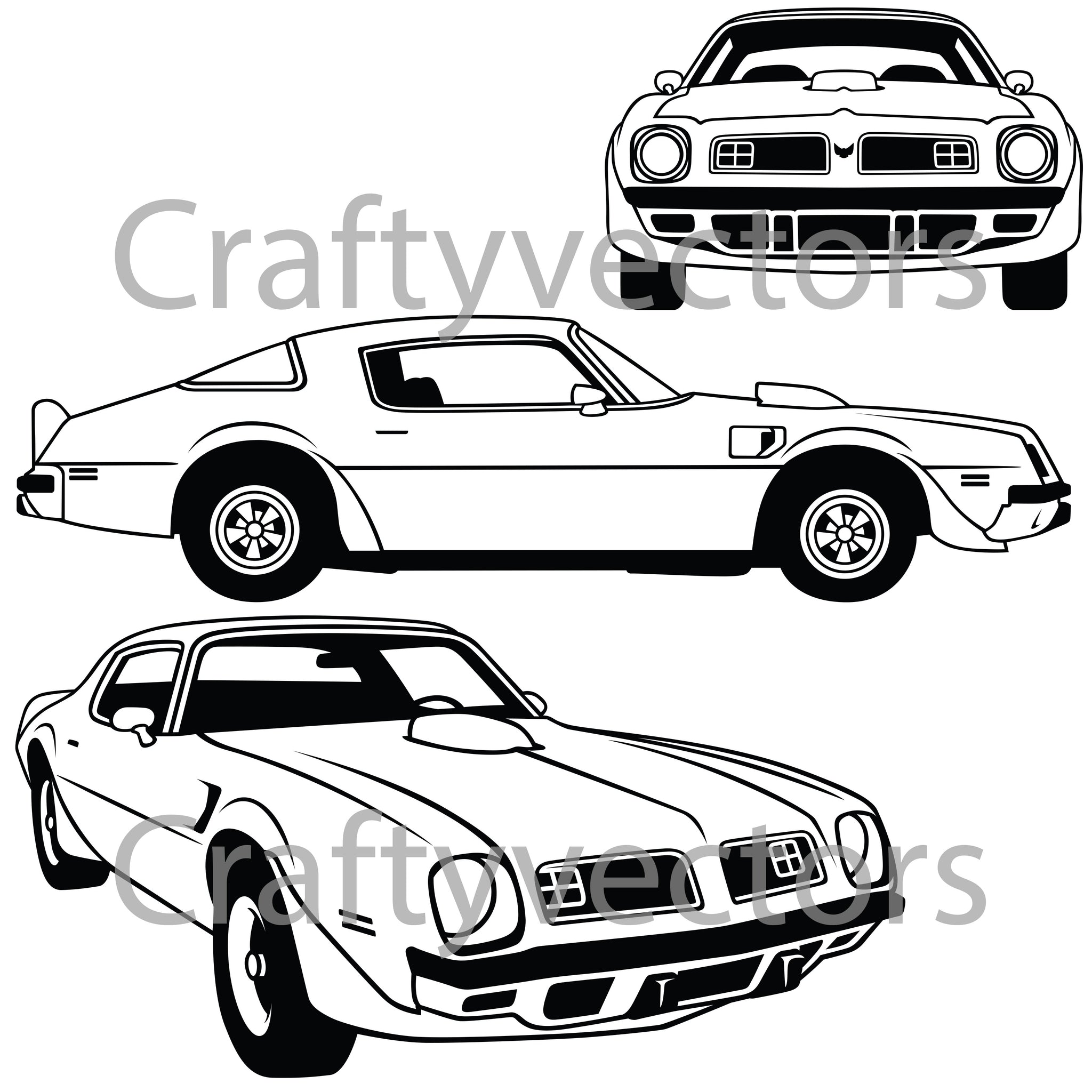 Pontiac Trans Am 1975 Vector – Crafty Vectors