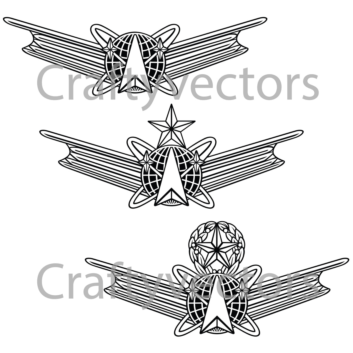 Air Force Space Operations Badge Vector File – Crafty Vectors