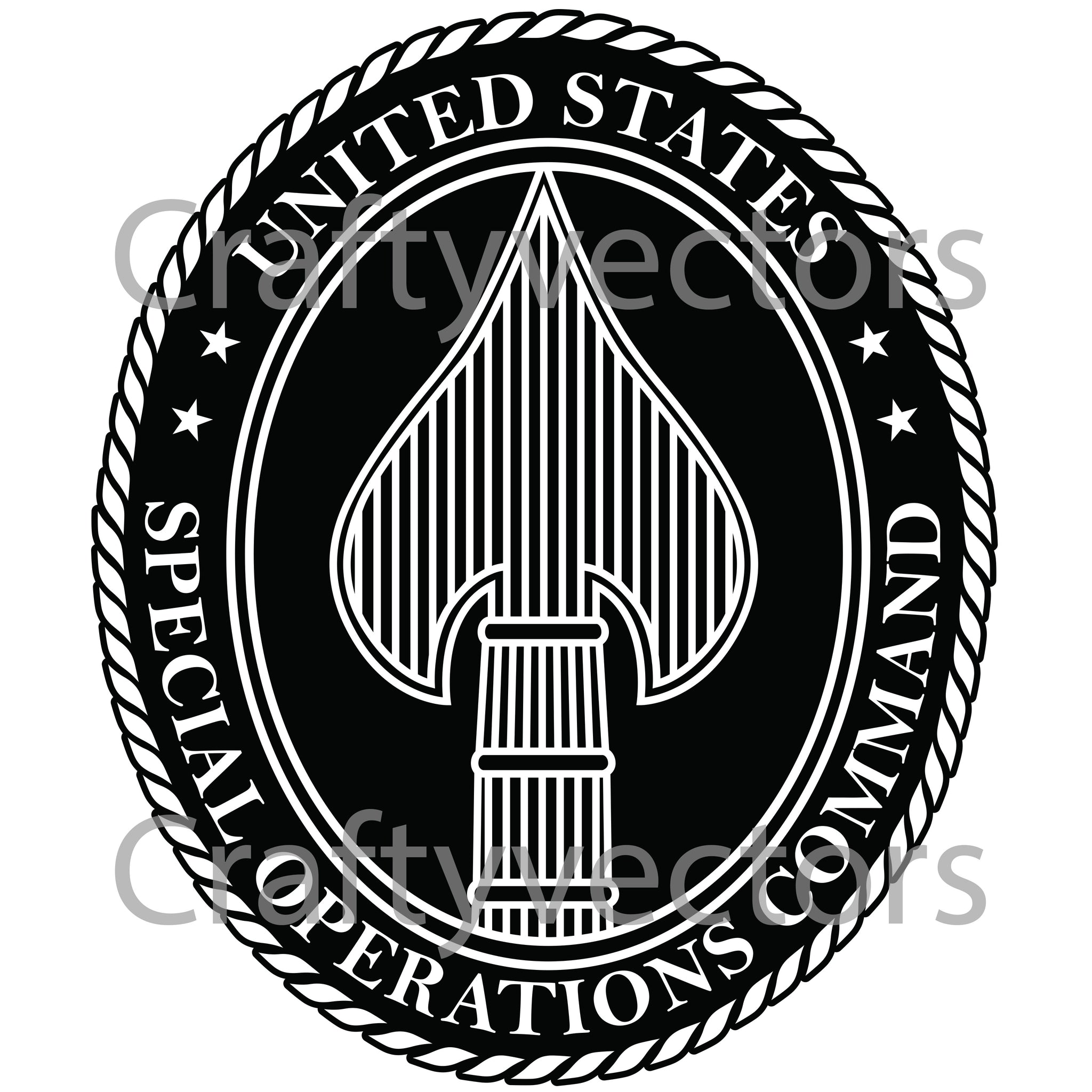 Army Special Opps Command Badge Vector File – Crafty Vectors