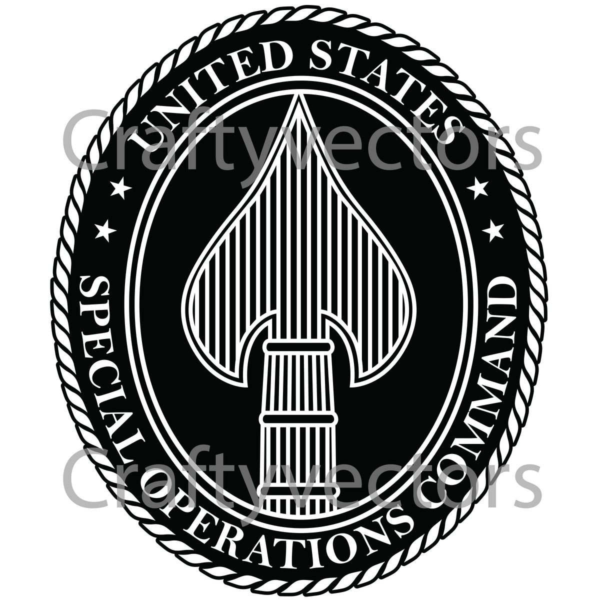 Army Special Opps Command Badge Vector File – Crafty Vectors
