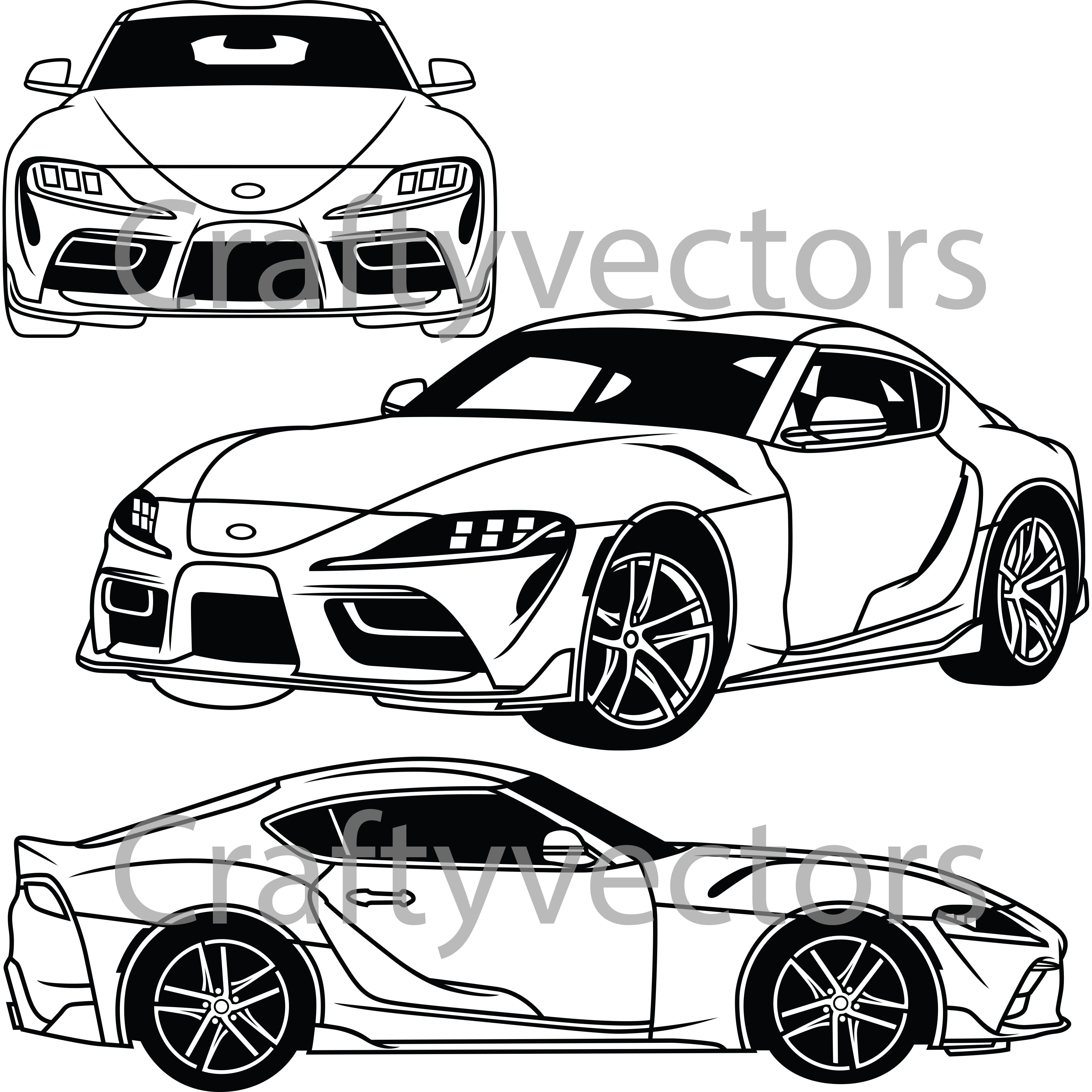 Toyota Supra Vector Drawing Toyota Supra MK5......Another Quick Vector