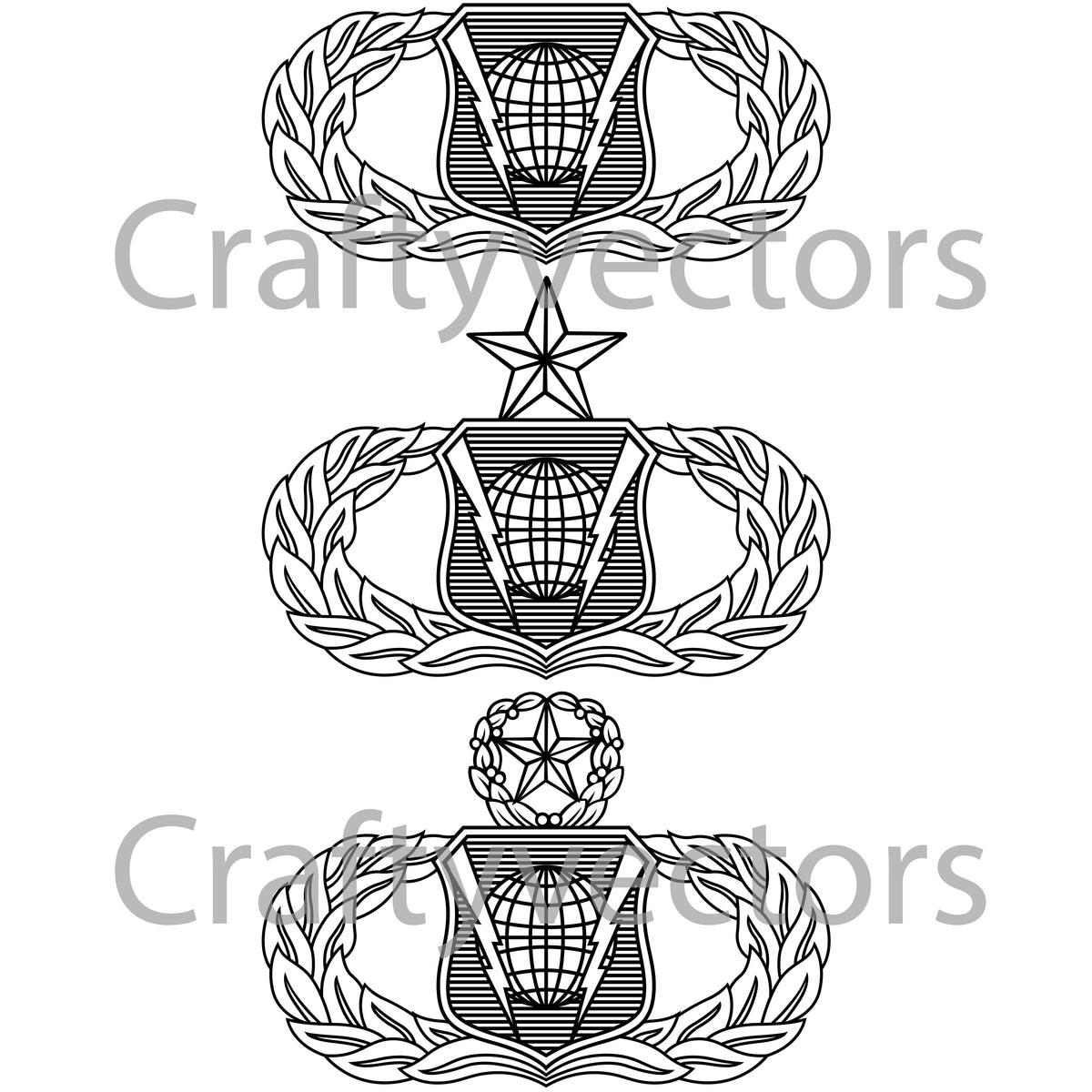 Air Force Command and Control Badge Vector File – Crafty Vectors