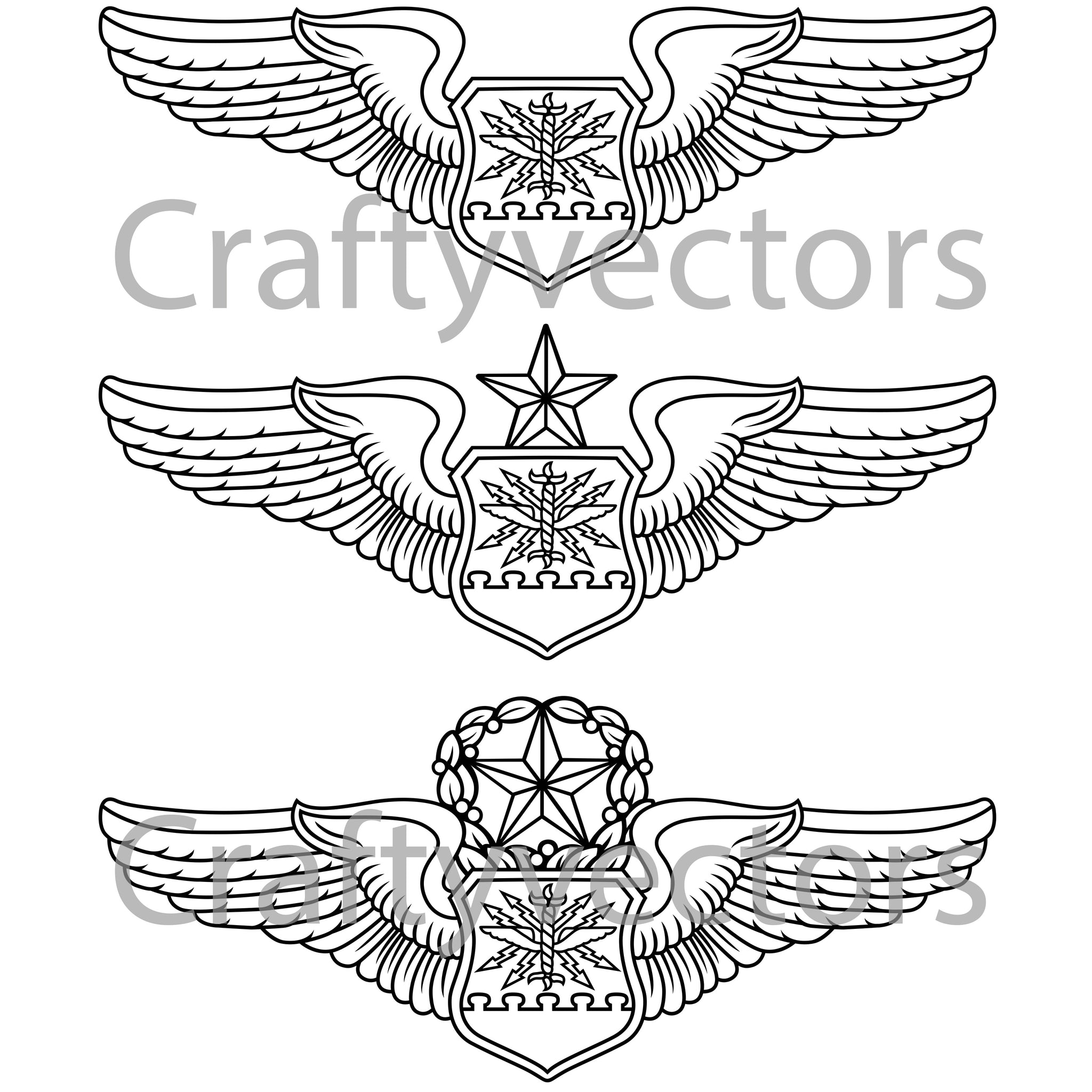 Air Force Navigator Badge Vector File – Crafty Vectors