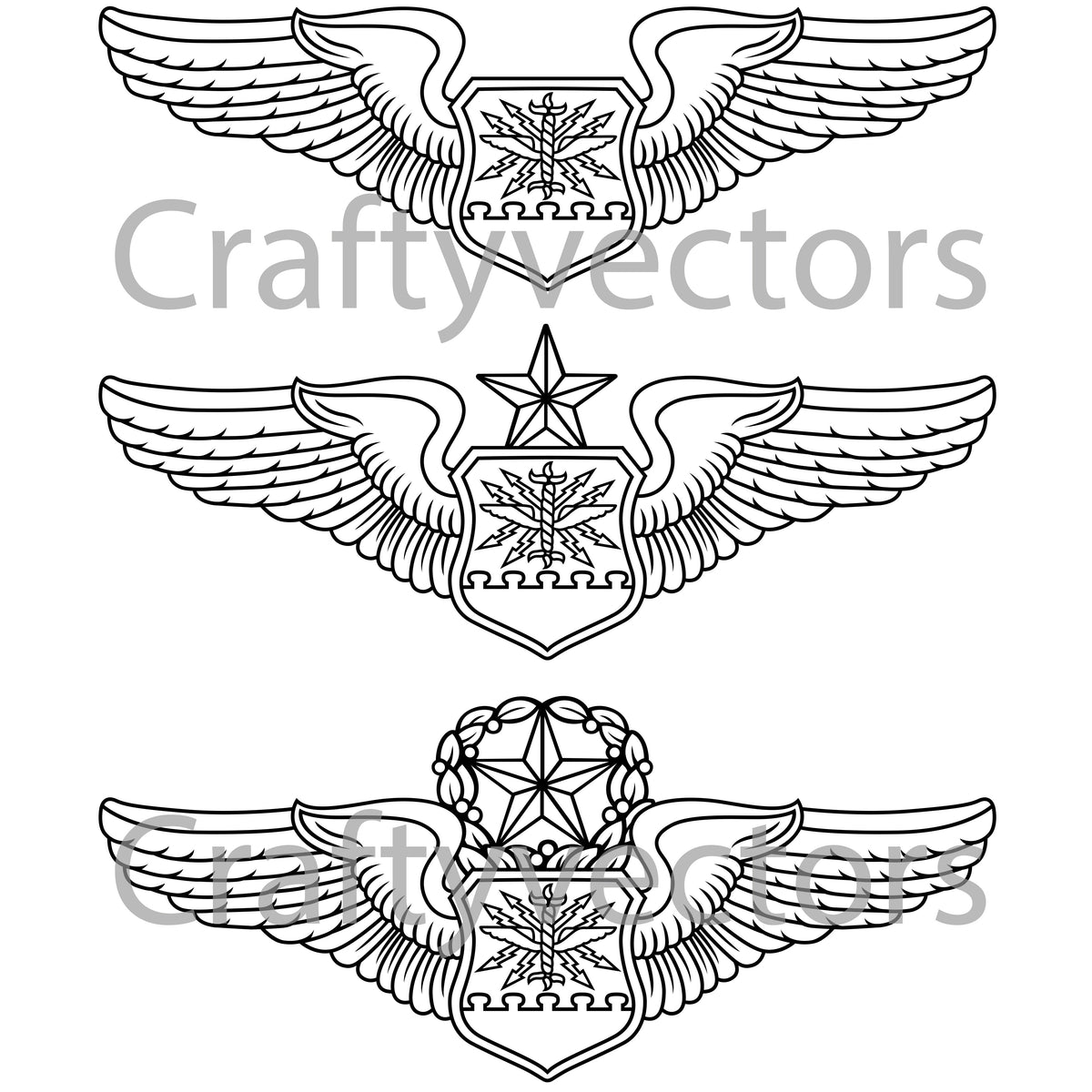 Air Force Navigator Badge Vector File – Crafty Vectors