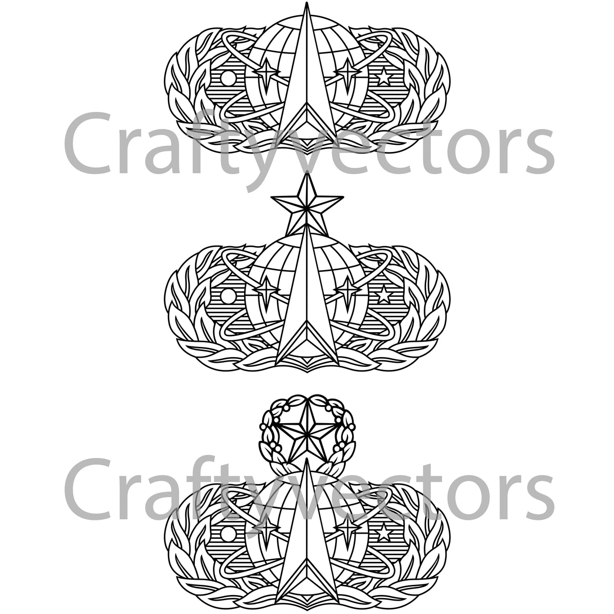 Air Force Space Badge Vector File – Crafty Vectors