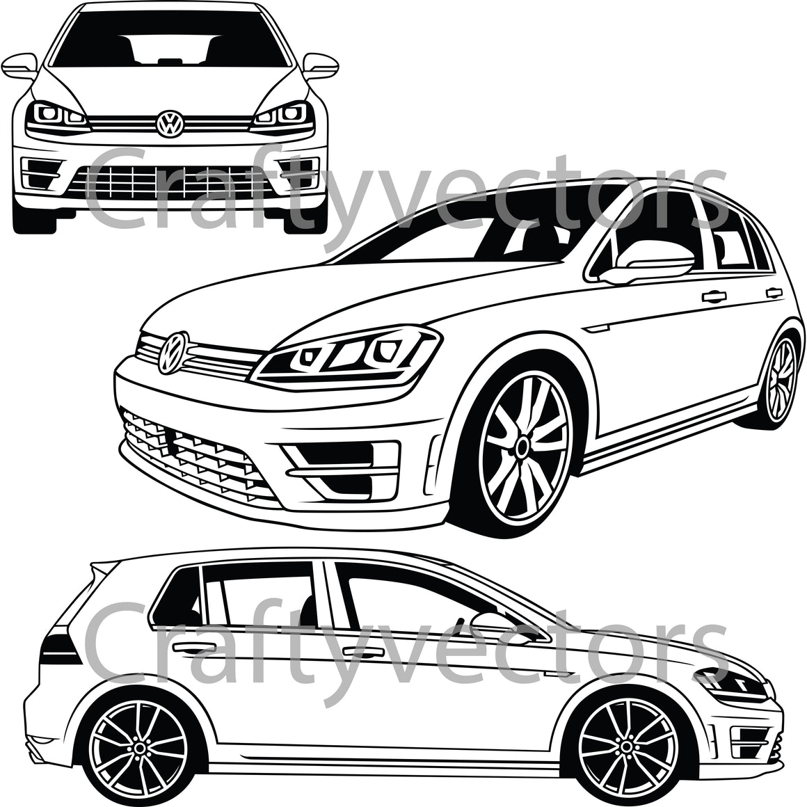 Car Vector Cut Files | SVG, DXF, PNG JPEG & EPS – Crafty Vectors