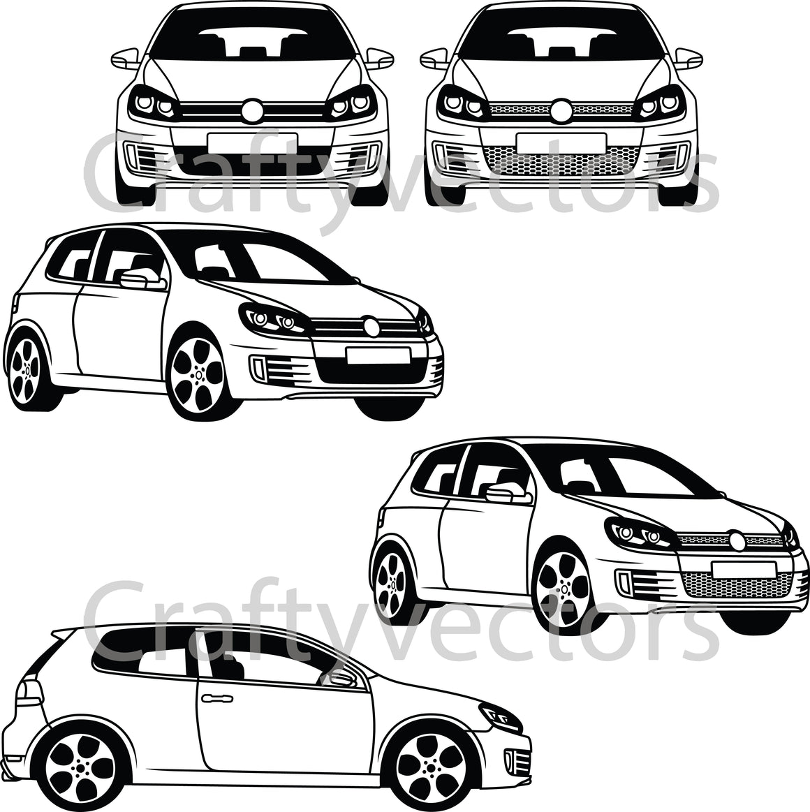 Car Vector Cut Files | SVG, DXF, PNG JPEG & EPS – Crafty Vectors